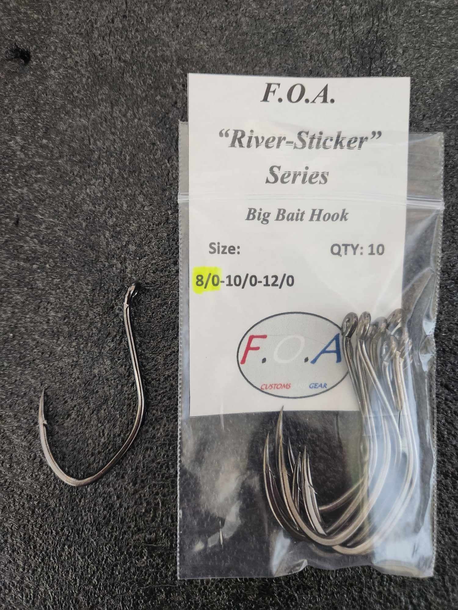 "River-Sticker" Big Bait Hook (10 Pack) | F.O.A. Customs & Gear